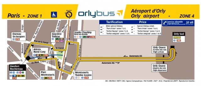 Orlybus: navetta autobus da l'aeroporto Orly e Denfert-Rochereau